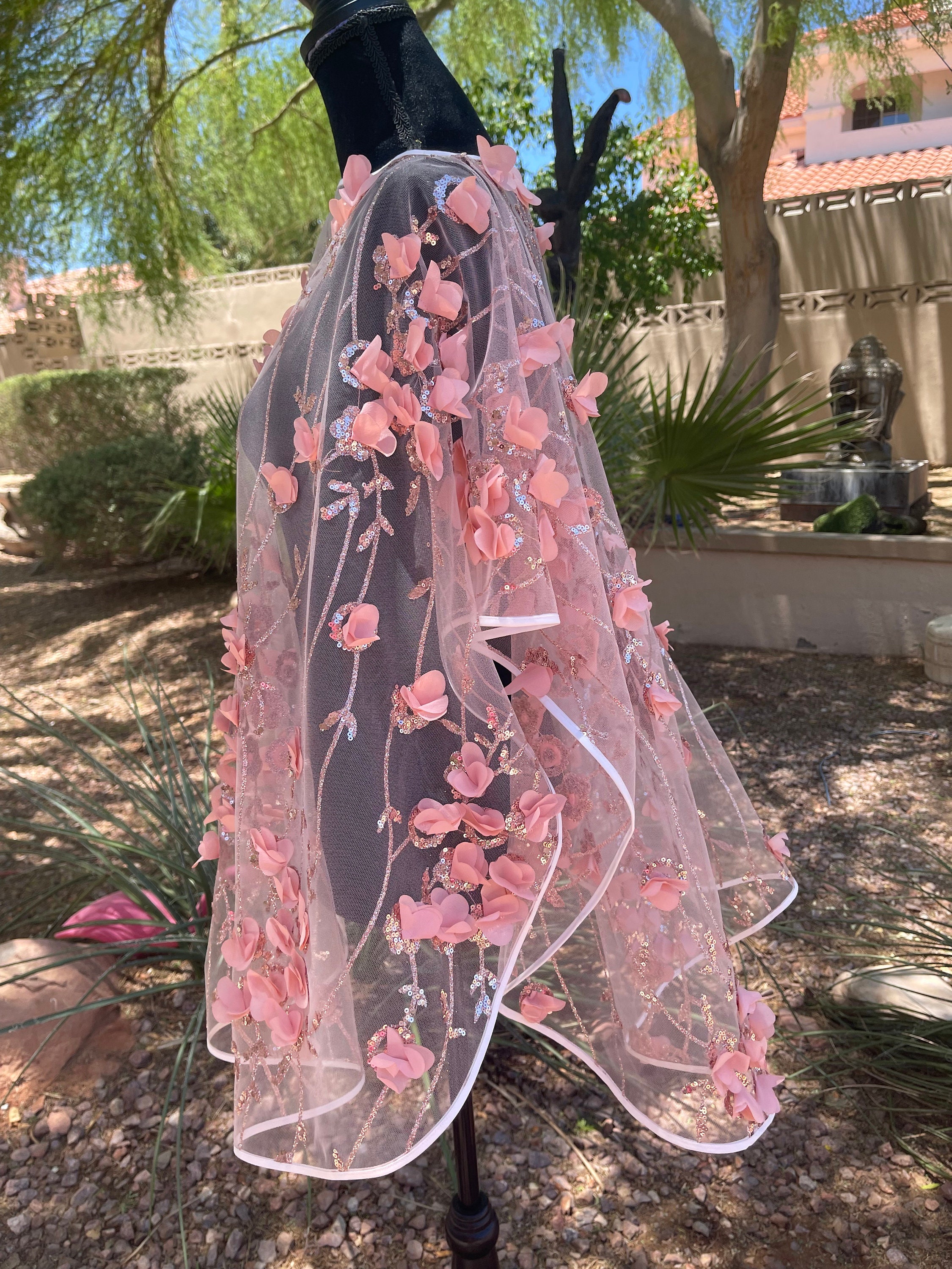 Designer Tulle Capelet - Pool Party Cape - Beach Cover up - Embroidered ...