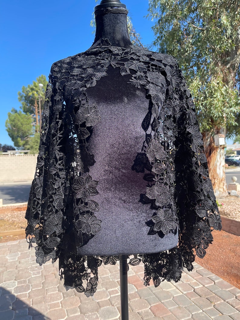 Designer Lace Capelet Elegant Cape Cloak French Lace Cover - Etsy