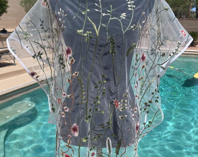 Designer Wedding Capelet - Pool Party Cape - Beach Cover up ...