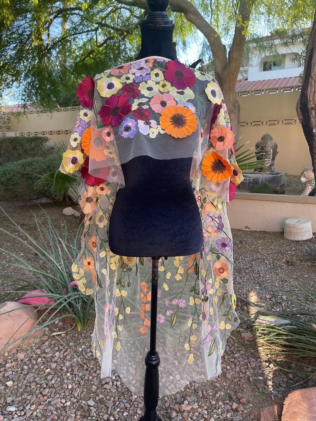 Designer Cape Women Cape Long Capelet Wedding Veil Bridesmaid Floral ...