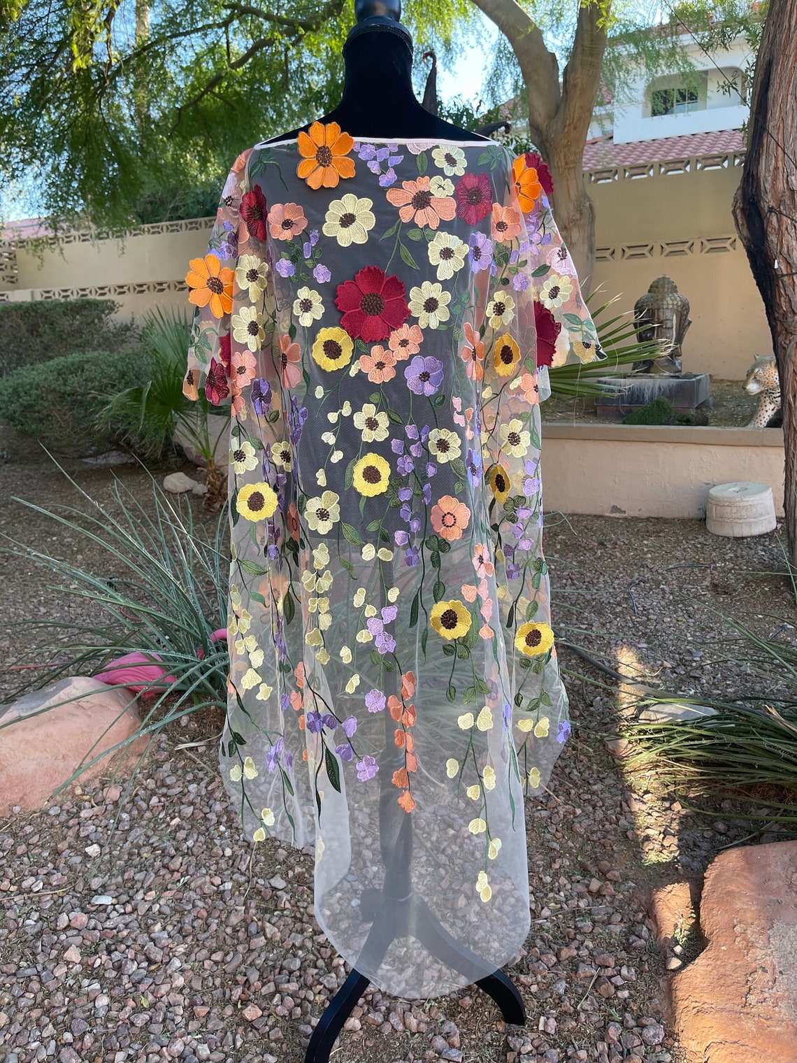 Designer Cape Women Cape Long Capelet Wedding Veil Bridesmaid Floral ...