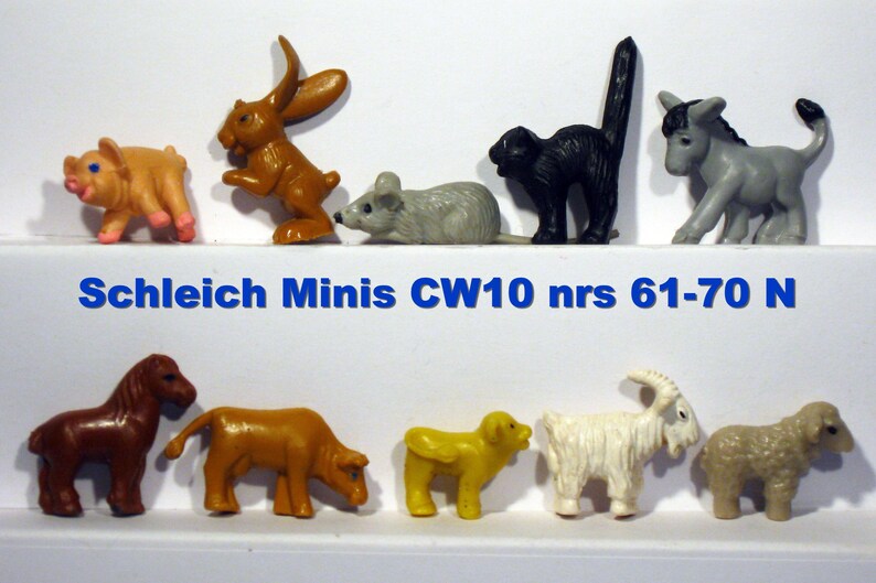 Schleich Mini Animals Mini Tiere Complete Set 61-70 N Farm - Etsy