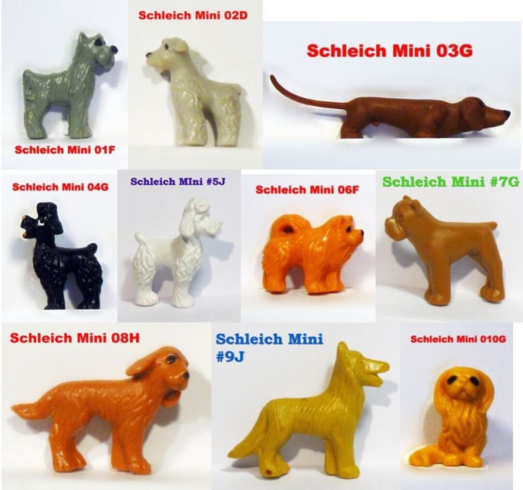 Schleich Mini Animals Mini Tiere Complete Set 01-10 H Dogs Hunden Out ...