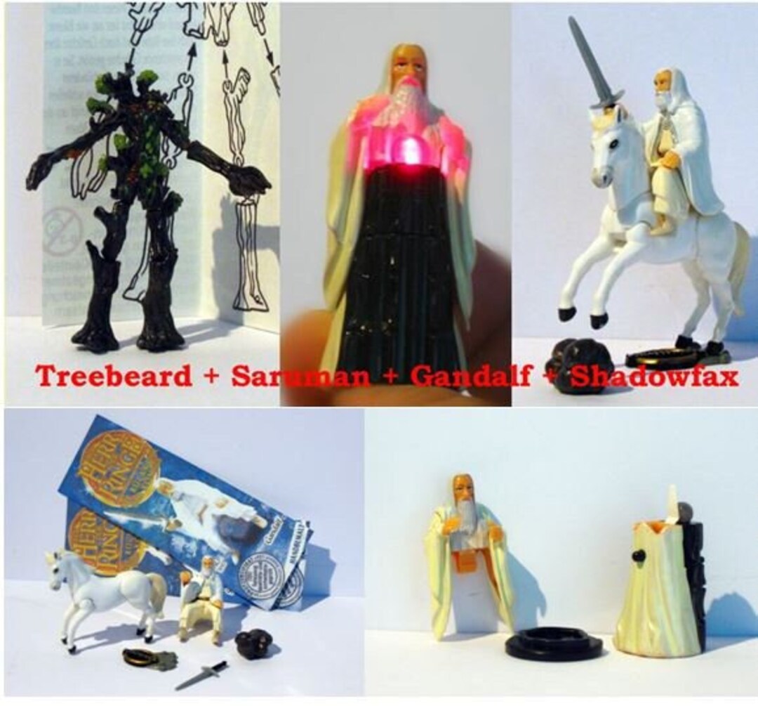 Lord of the Rings SET 4 X Special Model: Gandalf, Shadowfax, Treebeard ...