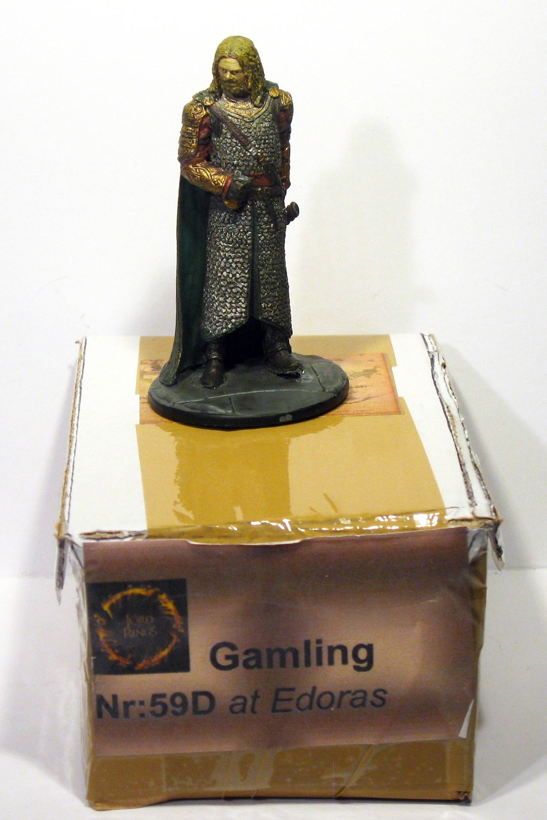 Lord of the Rings Rohan Warrior Gamling at Edoras Collectible Miniature ...