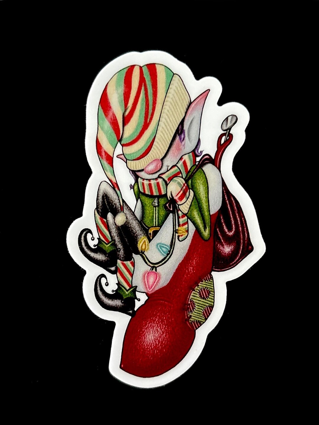 Lil Elf Stocking Stuffer Sticker - Etsy