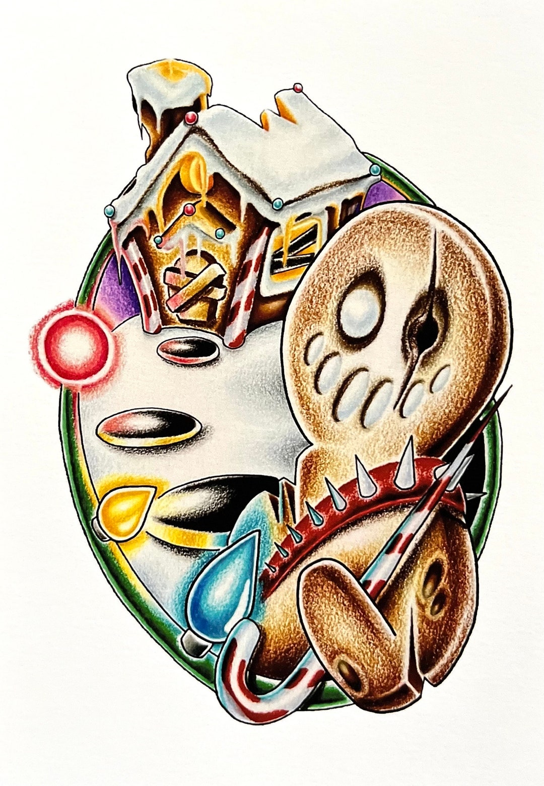 Apocalyptic Gingerbreadman Print - Etsy