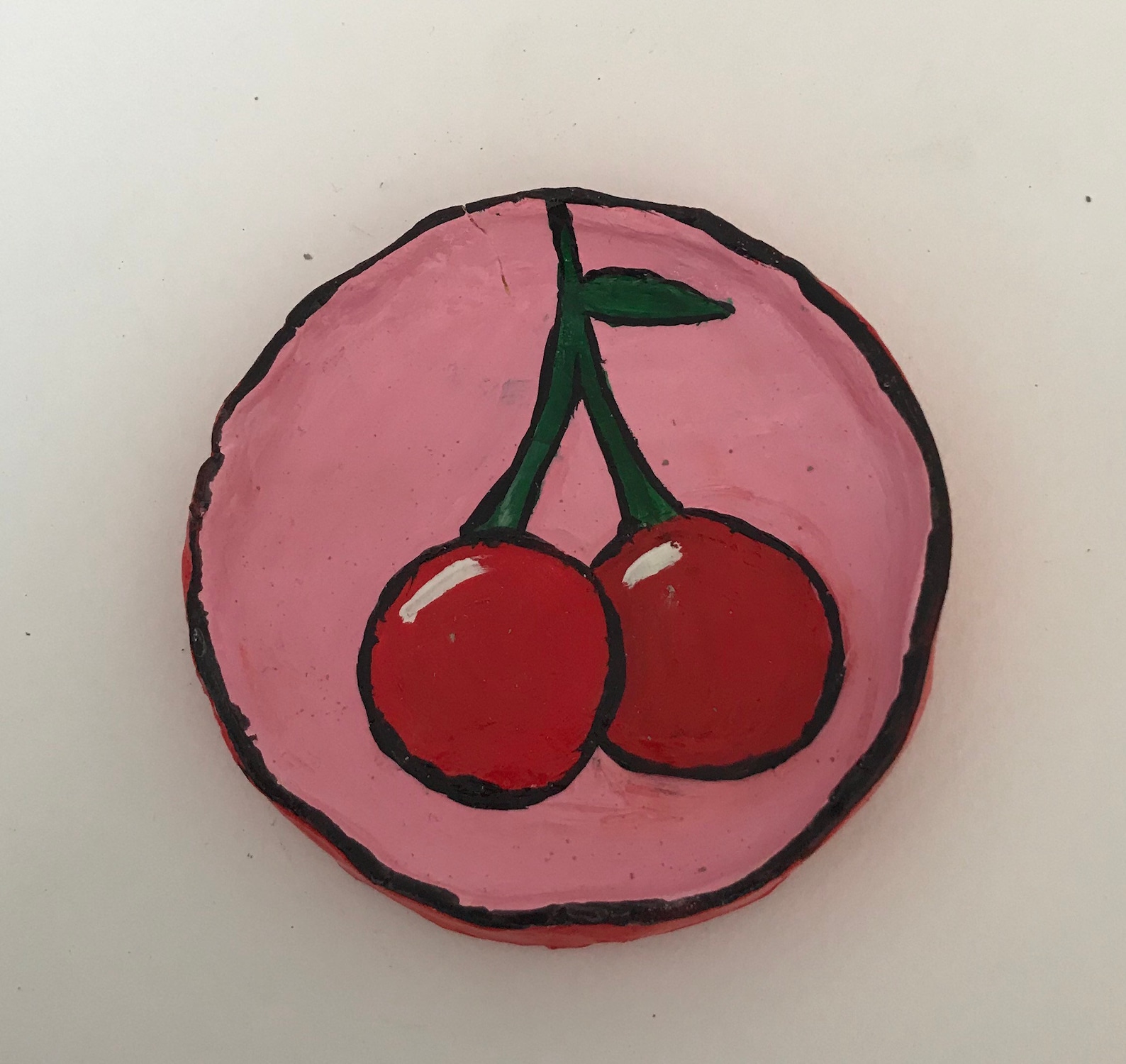 Hand Made Clay Cherry Jewellery Dish - Etsy