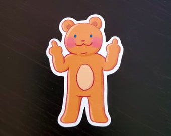 Middle Finger Bear - Etsy UK