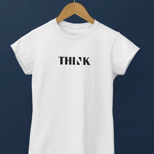 THINK / Think Big / Creative Thinking / Think Smart / Smart Tshirt - Etsy