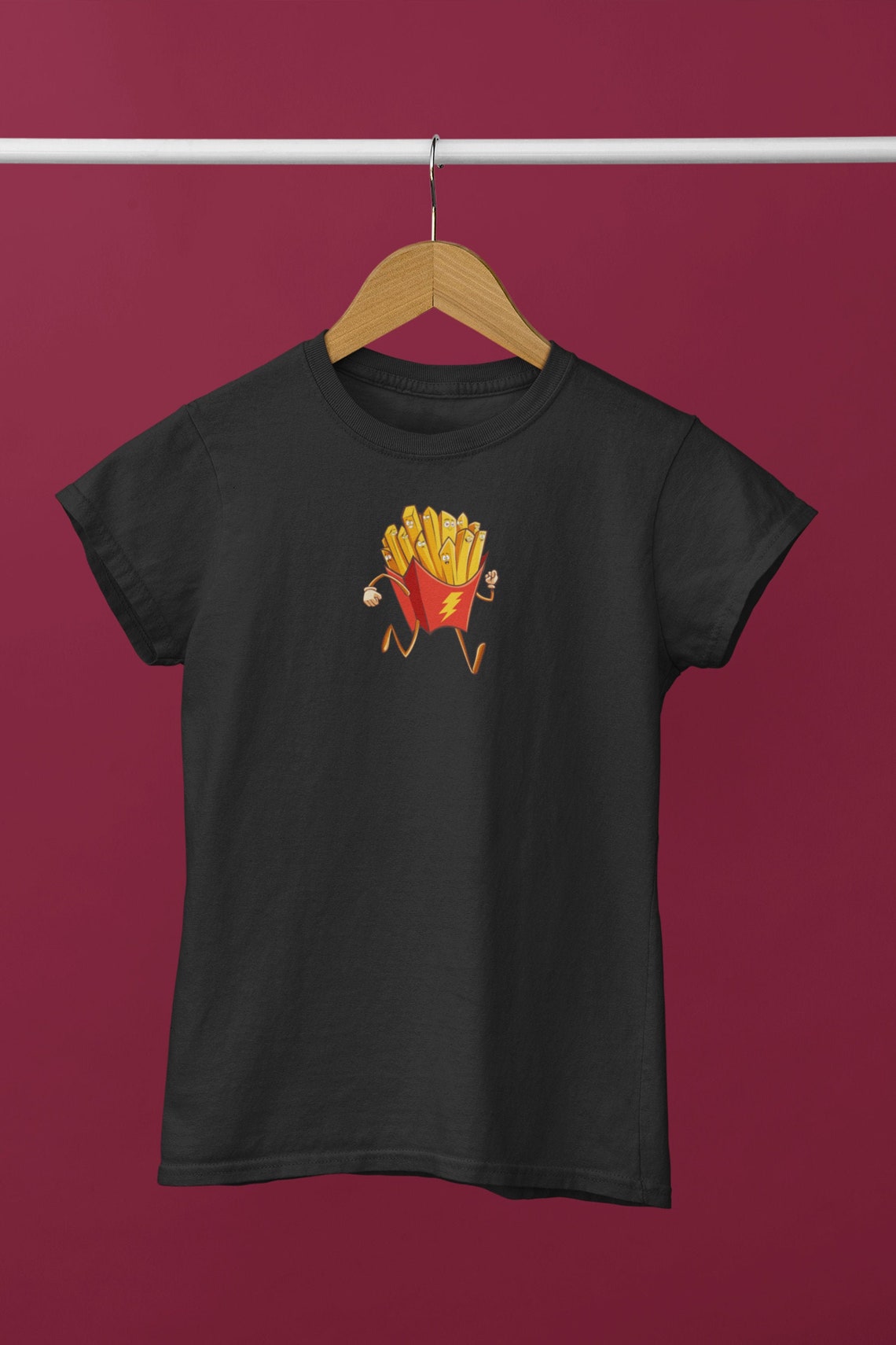 French Fries Shirt Fast Food Running French Fries T-shirt - Etsy