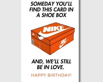 Printable Sneaker Birthday Card, Digital Card, Ecard, Instant Download ...