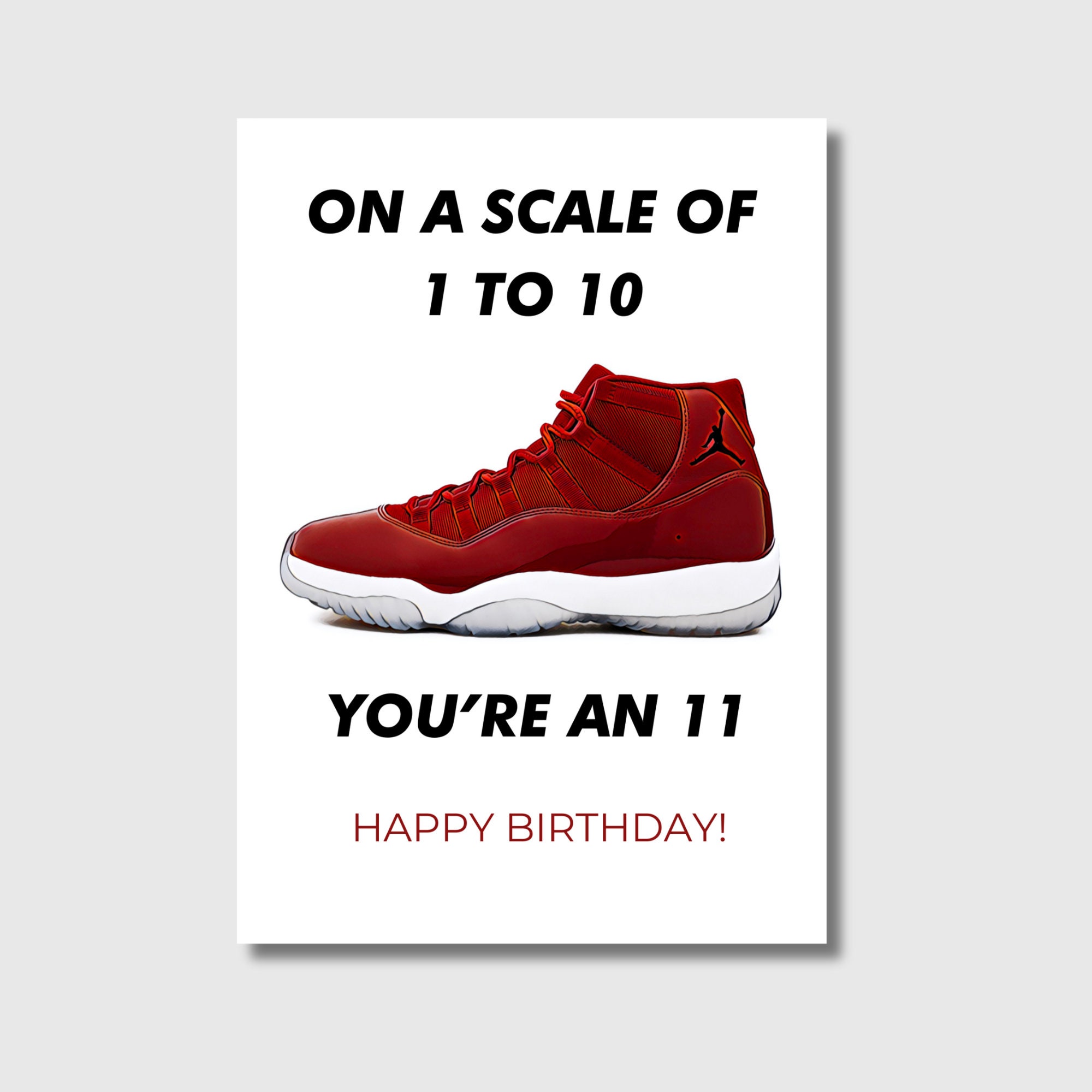 Printable Sneaker Birthday Card, Digital Card, Ecard, Instant Download ...
