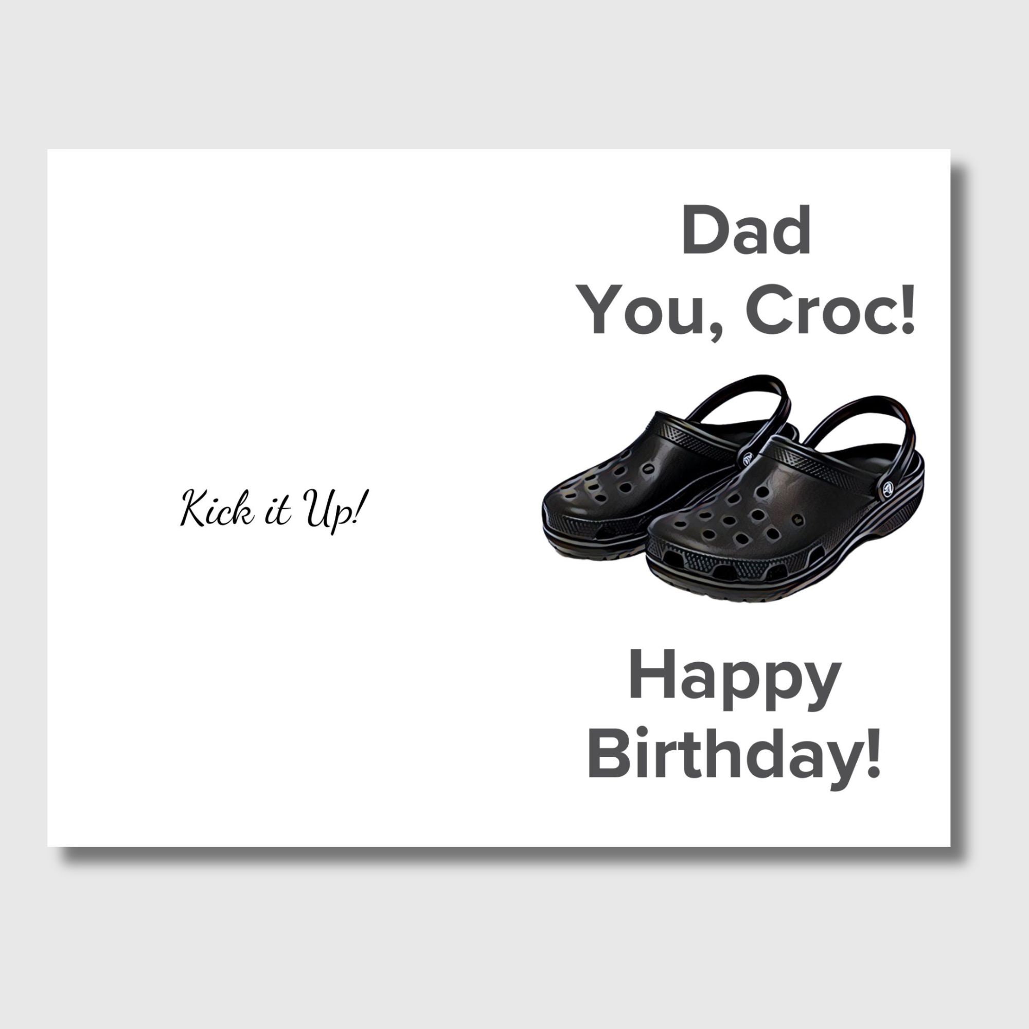 Printable Croc Dad Birthday Card, Digital Card, Ecard, Instant Download ...