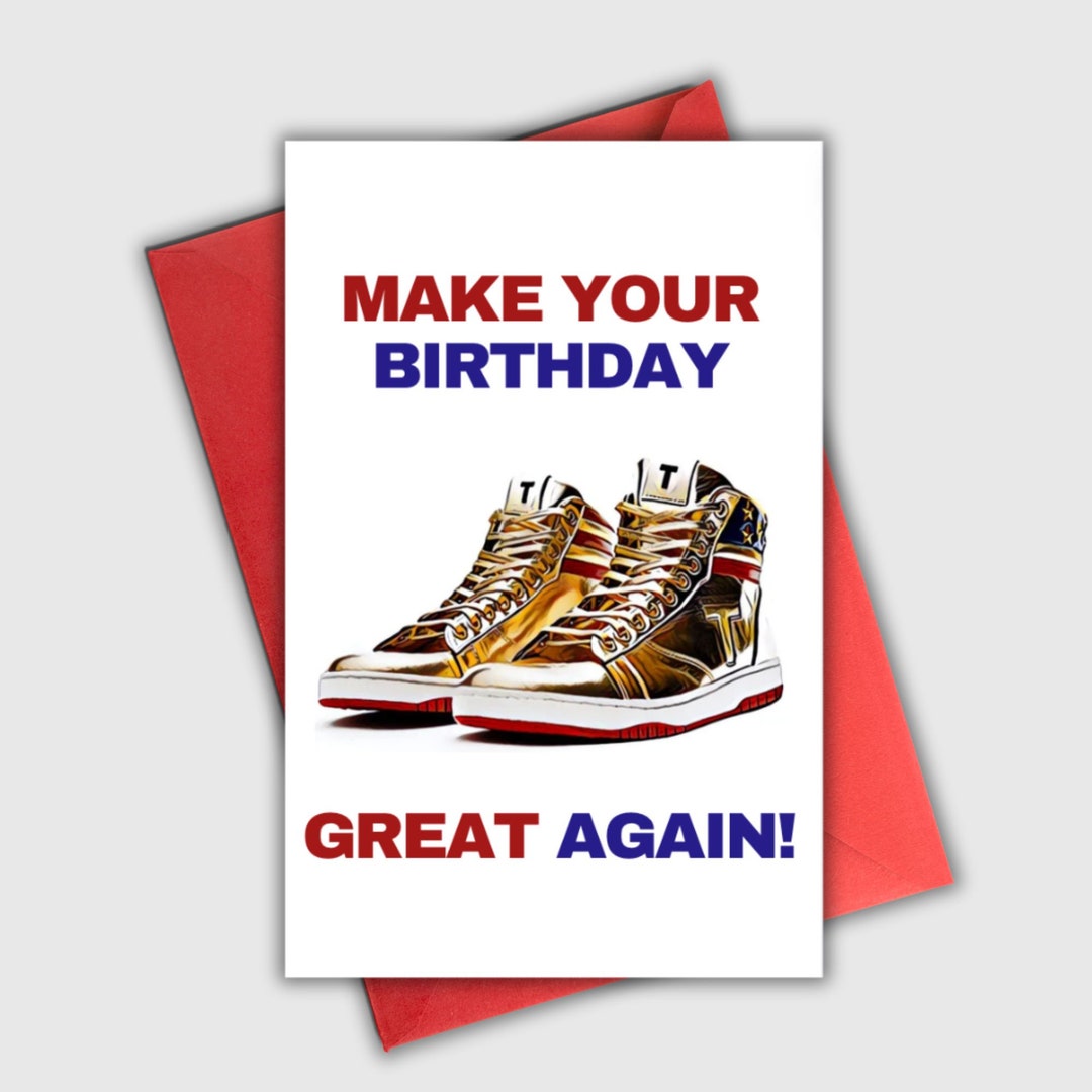 Printable Sneaker Birthday Card, Funny Birthday Card, Instant Download ...