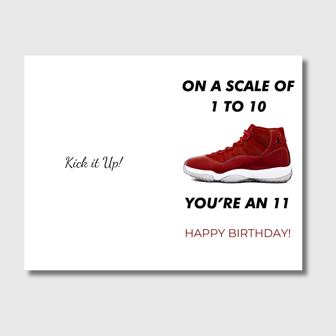 Printable Sneaker Birthday Card, Digital Card, Ecard, Instant Download ...