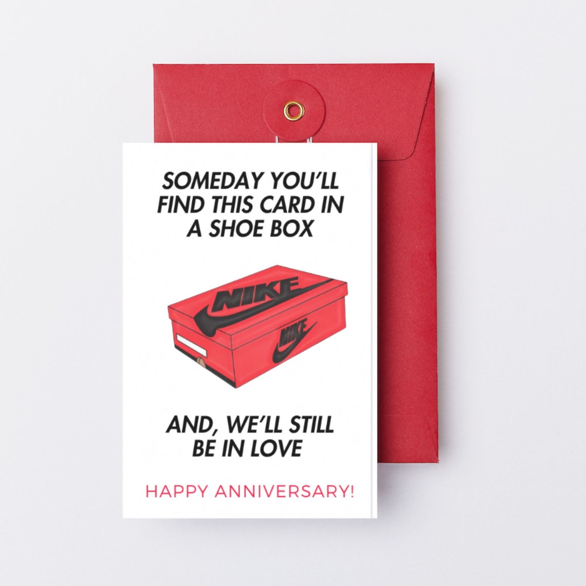 Printable Sneaker Anniversary Card, Digital Card, Instant Download - Etsy