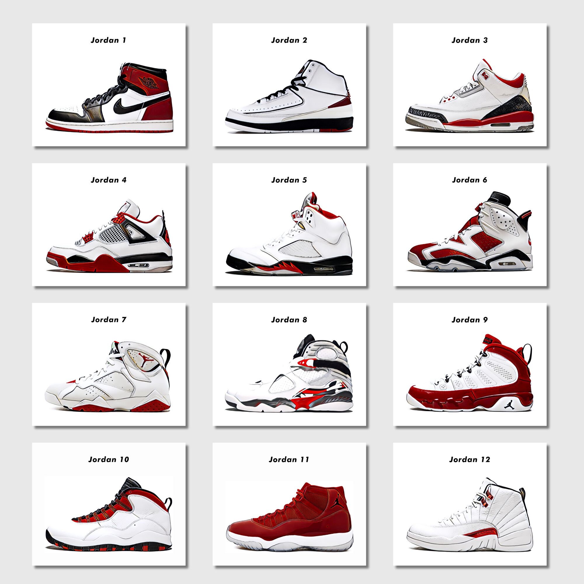 13 Sneaker Digital Art Prints, 2024 Sneaker Calendar - Etsy