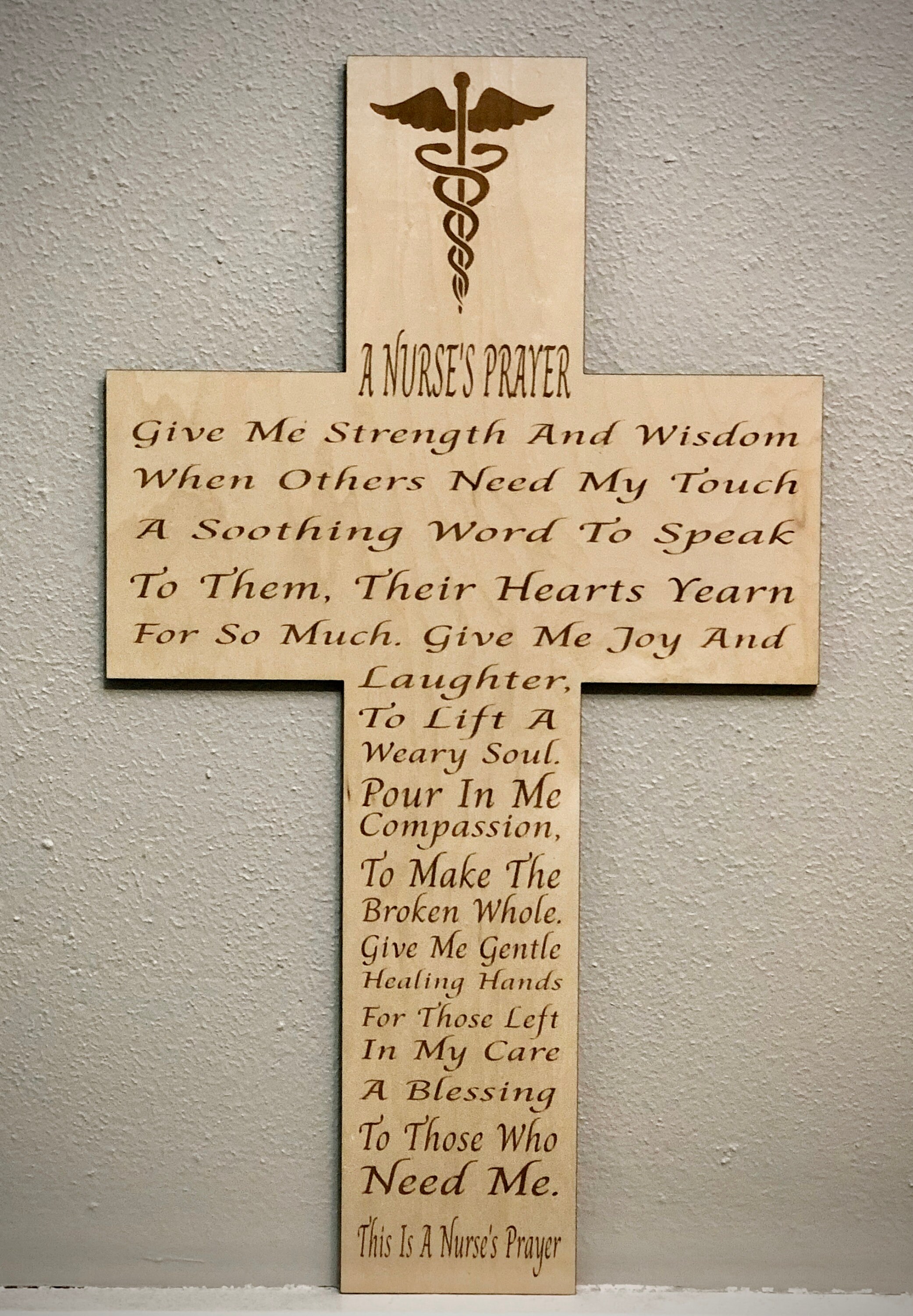 Nurse's Prayer Cross SVG for Glowforge - Etsy Singapore