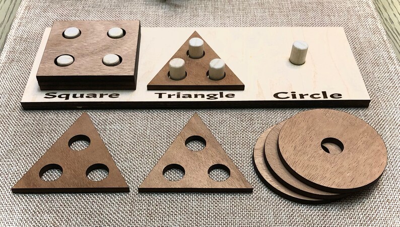 Shape Puzzle Board SVG - Etsy