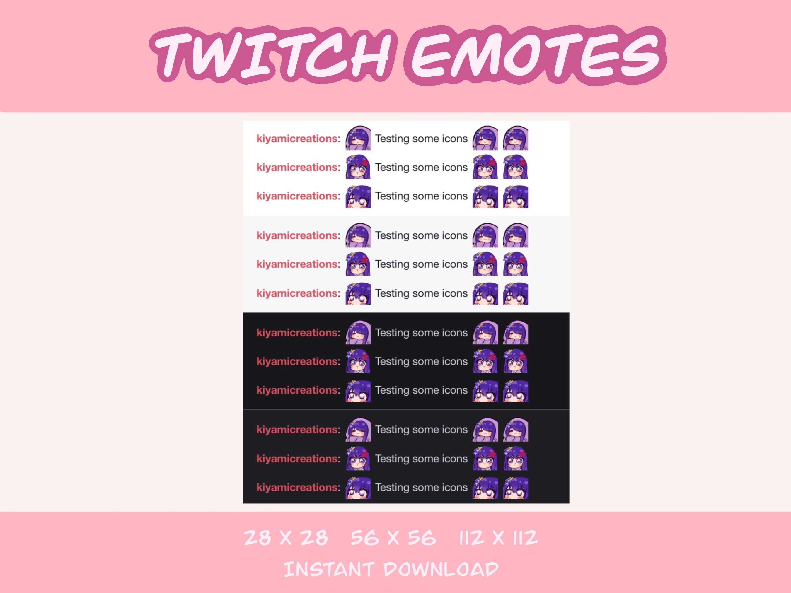 Baal Raiden Shogun Emotes / Genshin Impact / Twitch Discord Youtube - Etsy