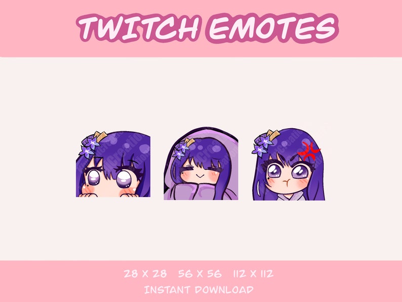 Baal Raiden Shogun Emotes / Genshin Impact / Twitch Discord Youtube - Etsy