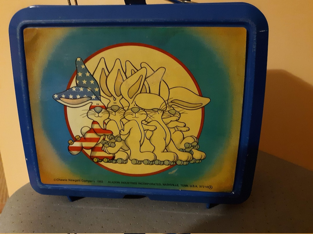 Vintage Lunch Box Patriot Rabbits - Etsy