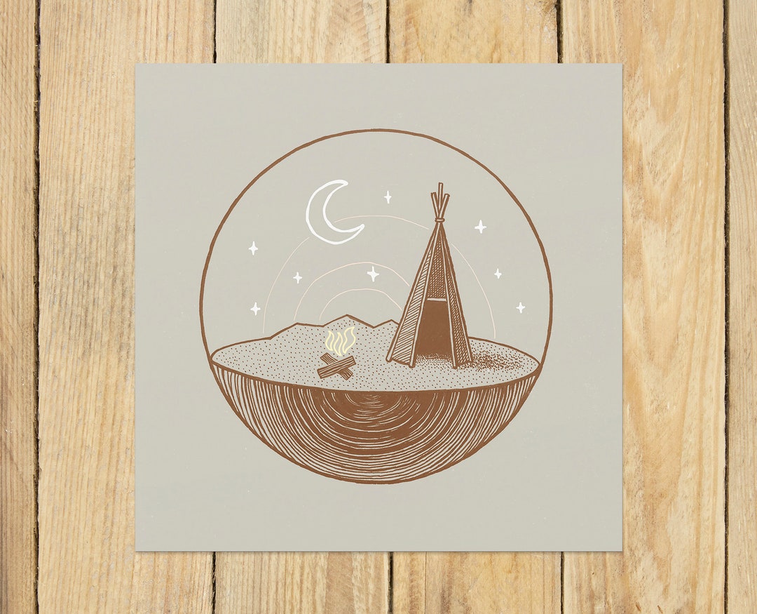 Sleepy Tipi SIGNED PRINT - Etsy