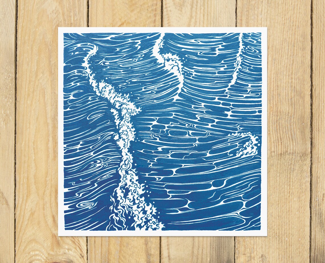 Ocean Waves SIGNED PRINT - Etsy