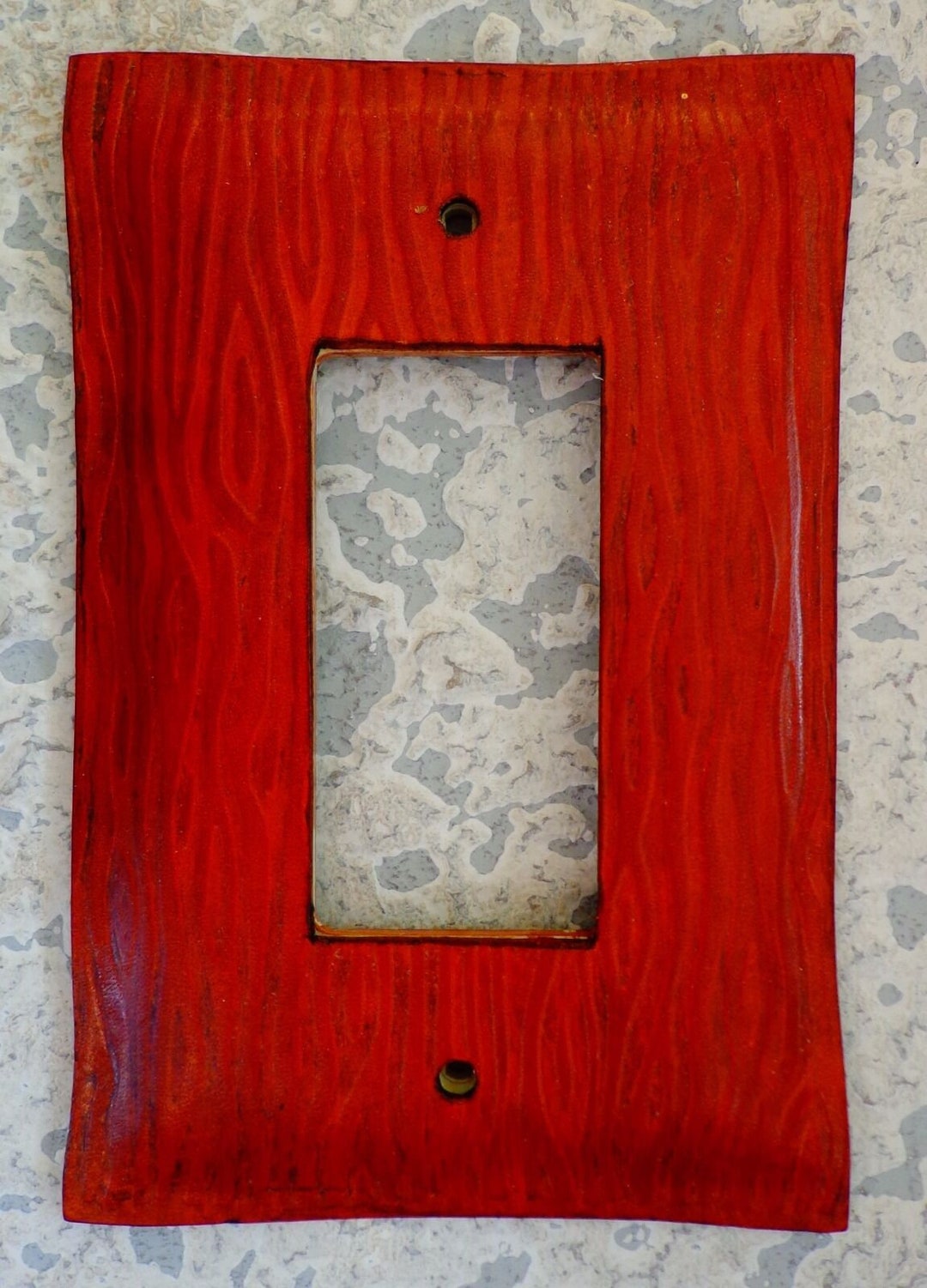 Woodgrain Handmade Leather Switch Plate Cover Cabin / Lodge Life - Etsy