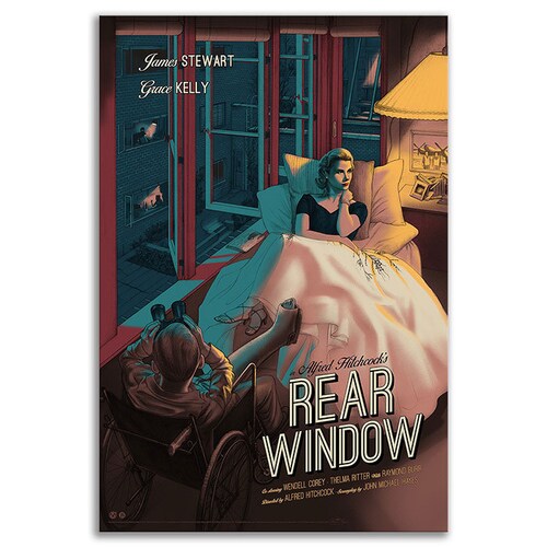 Alfred Hitchcock Rear Window Movie Poster - Etsy