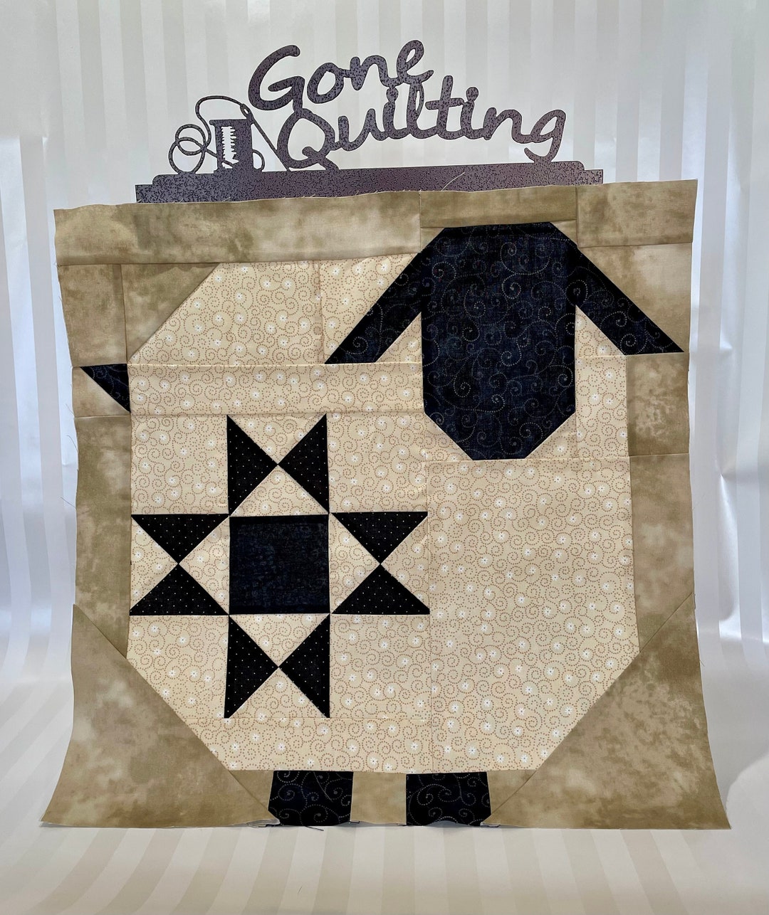 Wooly Star Sheep Quilt Block Unfinished - Etsy