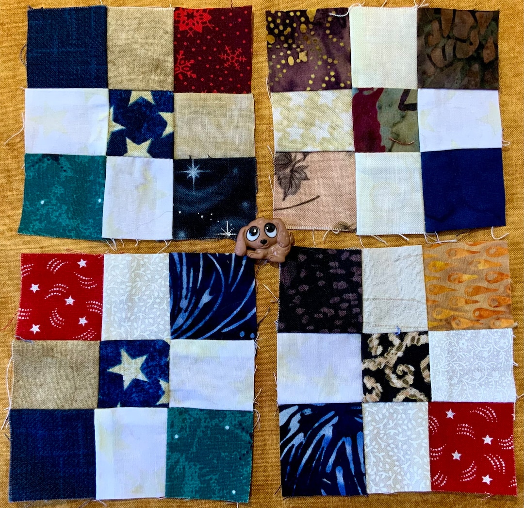 Quilt Block Scrappy Nine Patch - Etsy