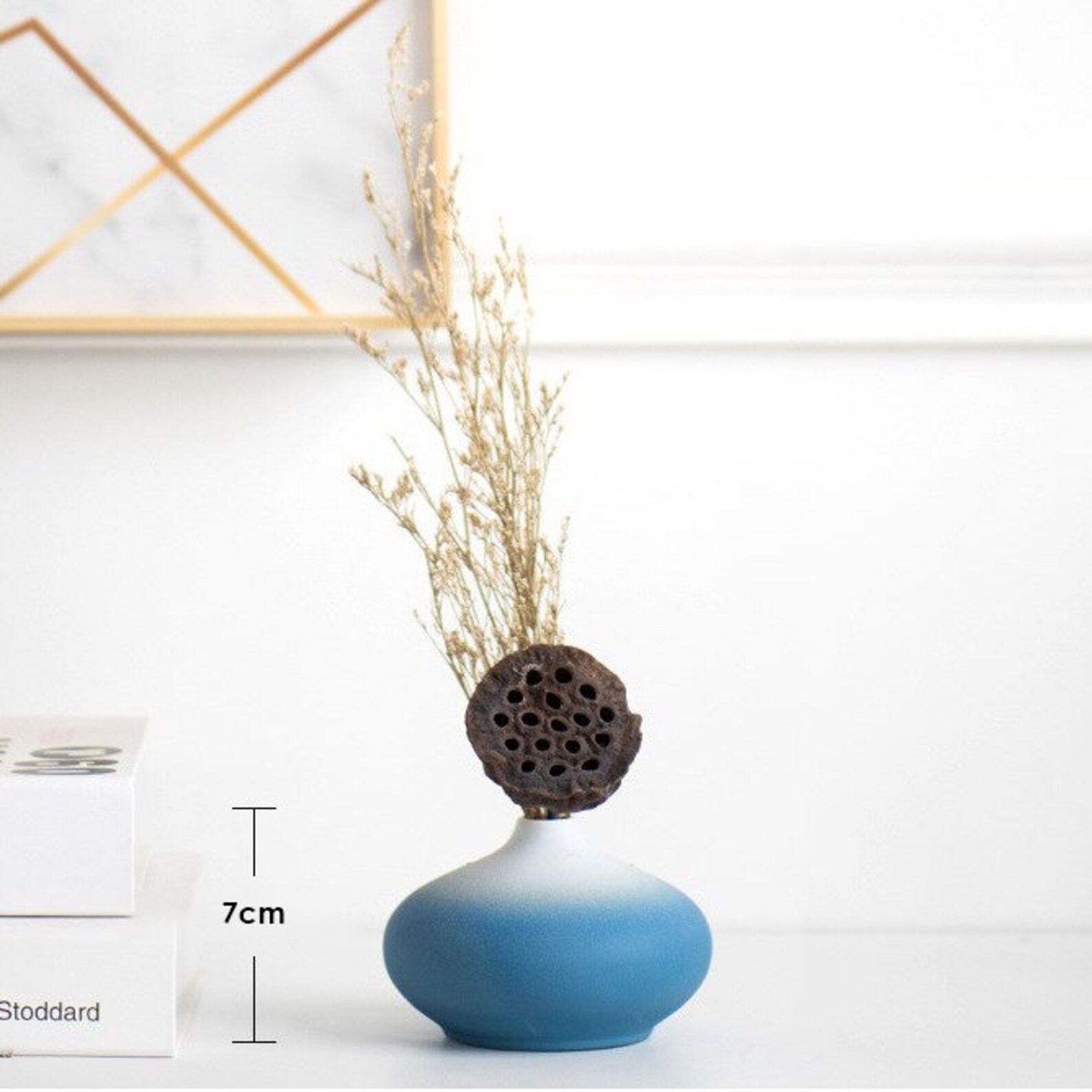 Blue Ceramic Vases for Flowers Handmade Modern Gradient - Etsy