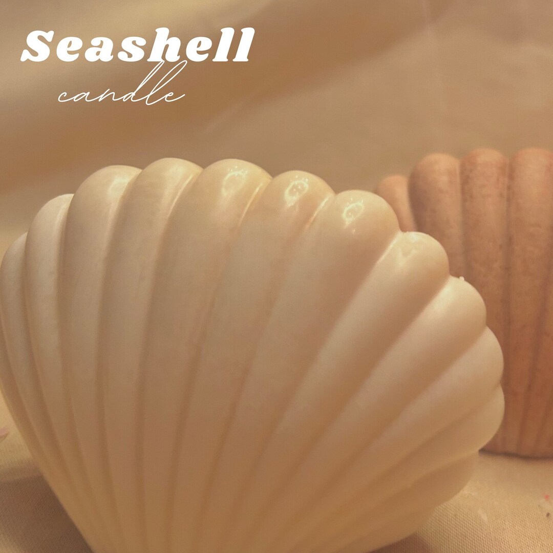 Seaside Seashell Candle Pillar Scented Decor - Etsy