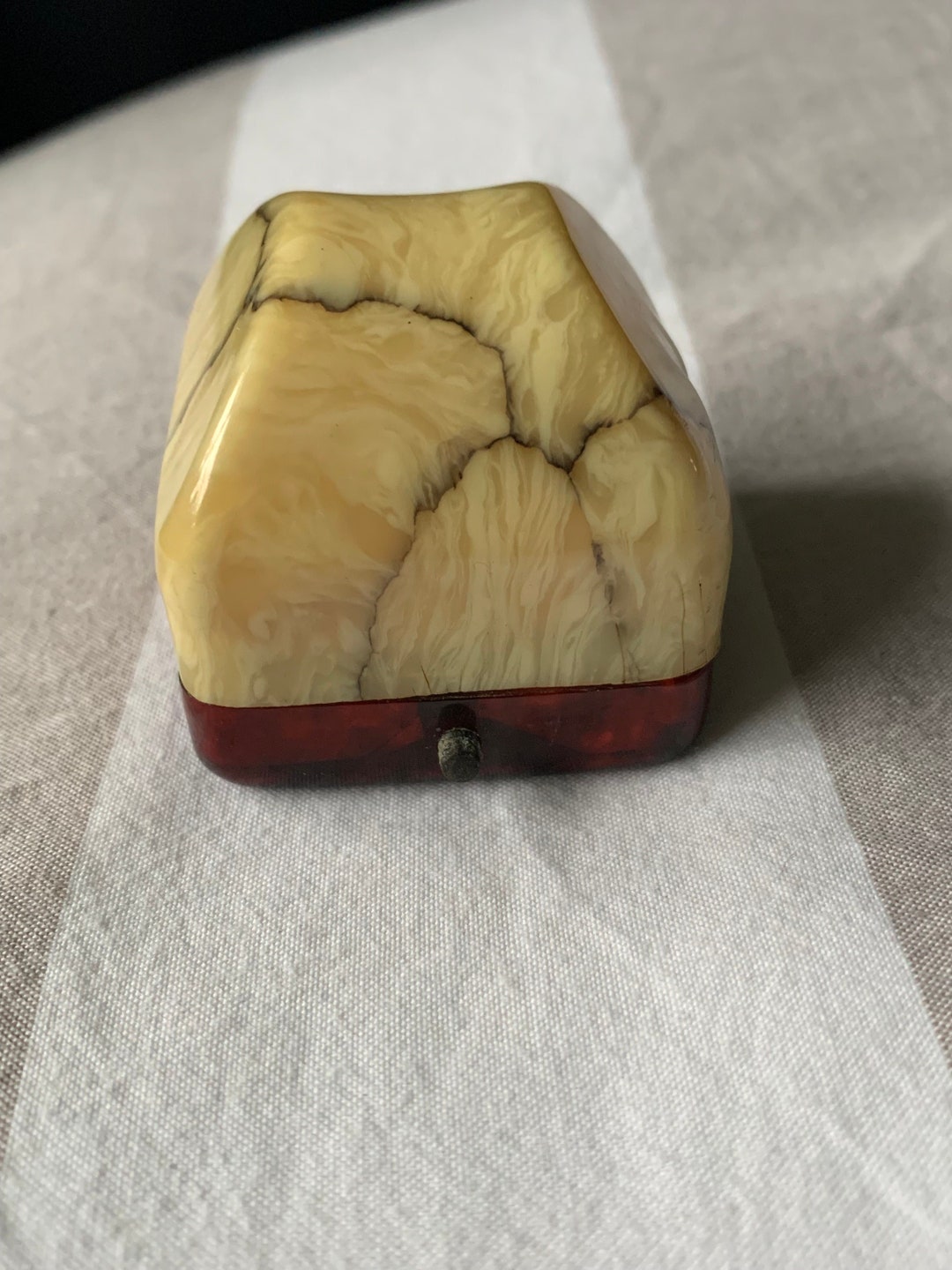 Vintage Italian Marble Effect Bakelite Jewel Box - Etsy