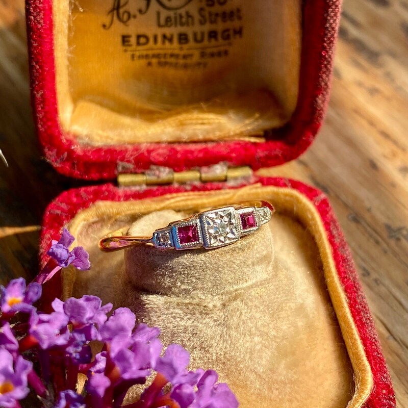 Art Deco Ruby Ring - Etsy