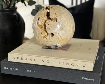 TRAVERTINE SPHERE, NATURAL Stone Ball, Natural Home Décor, Decorative ...