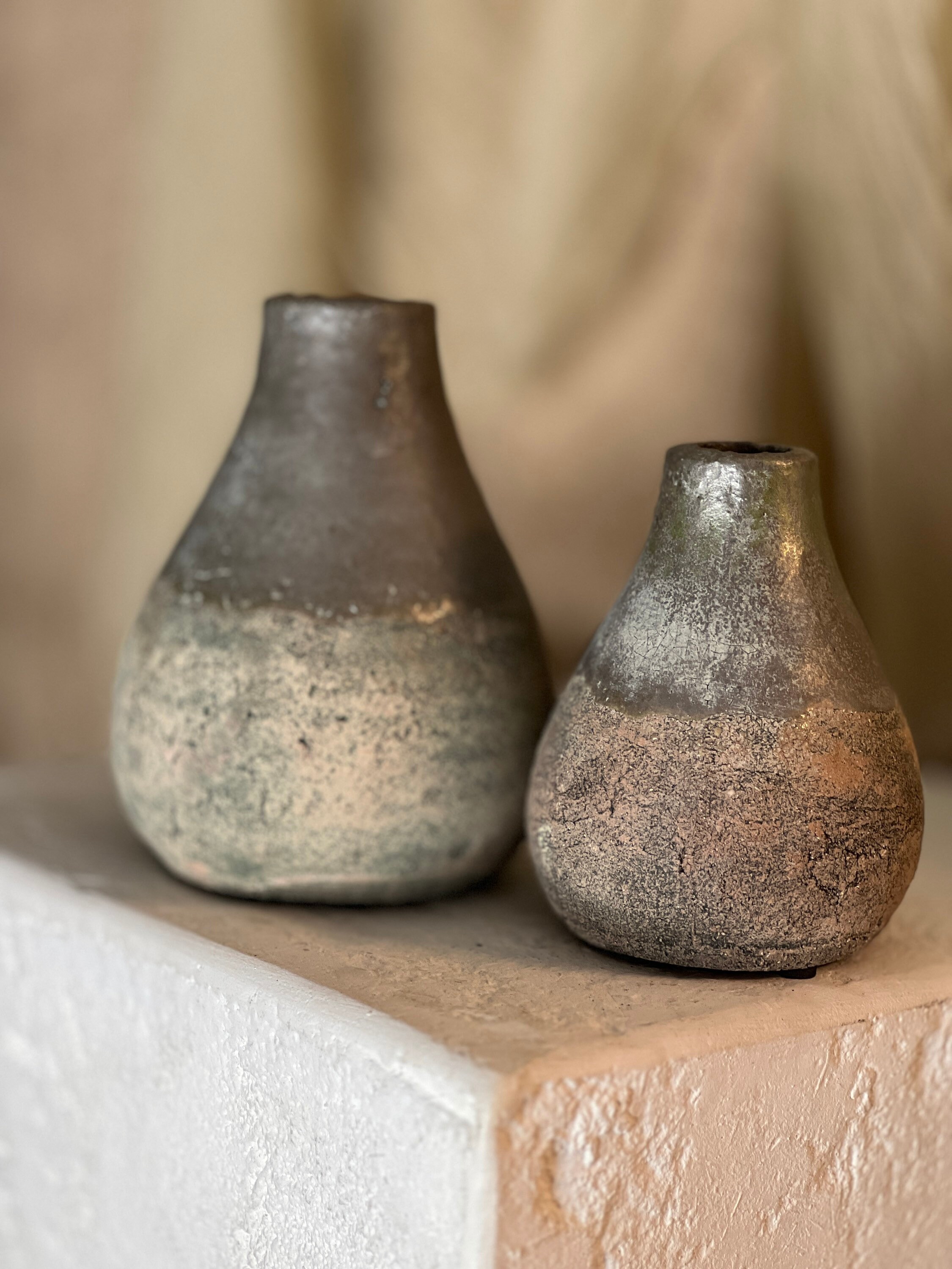 Distressed Two Tone Vase Set - Etsy