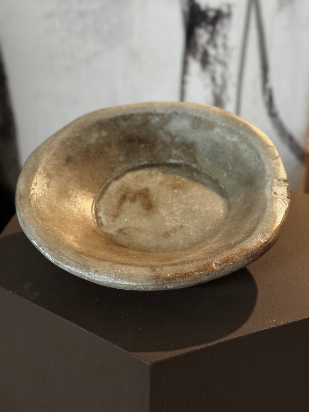 Vintage Small Stone Plate - Etsy