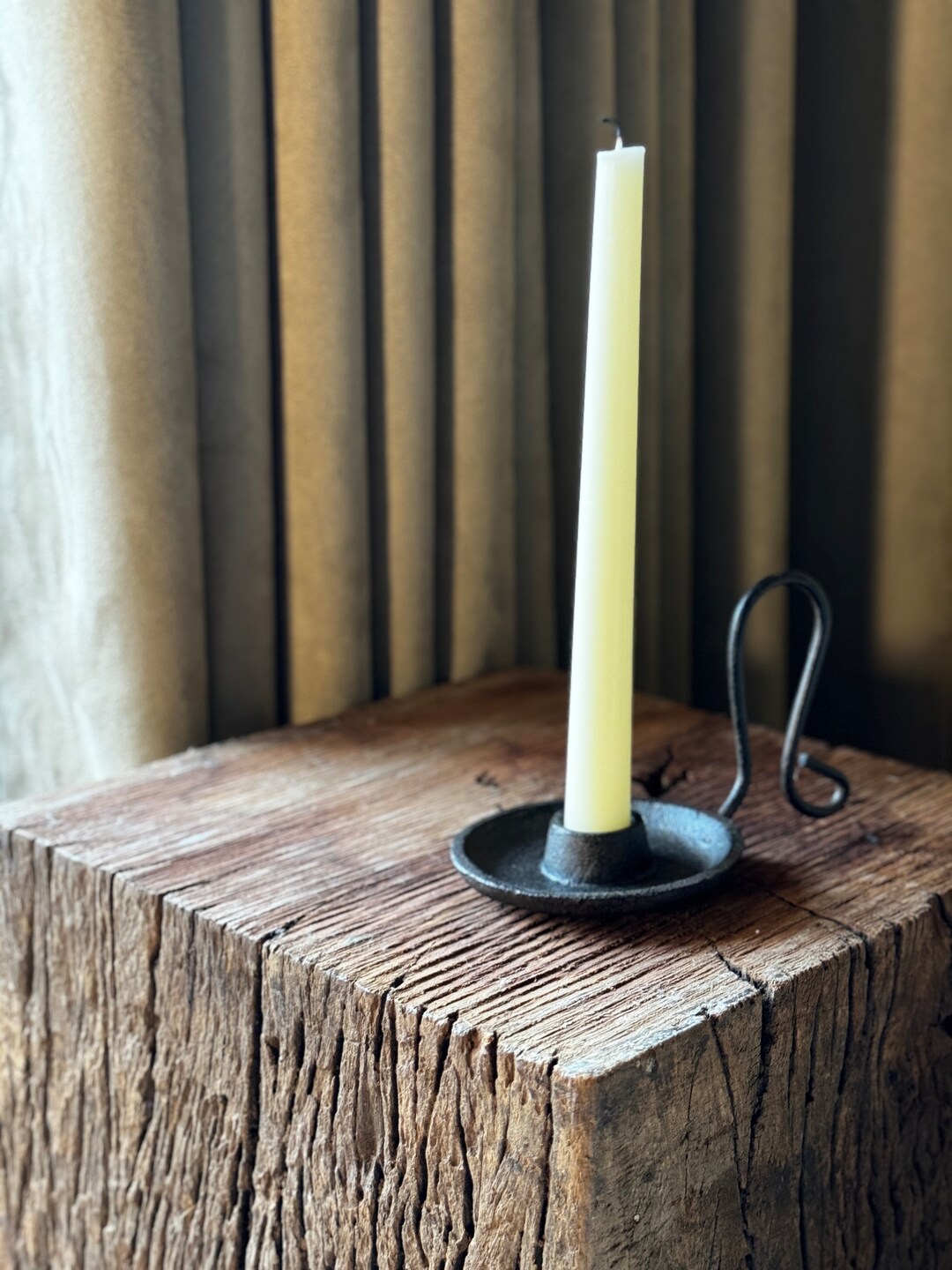 Rustic Brown Metal Candle Holder With Handle - Etsy