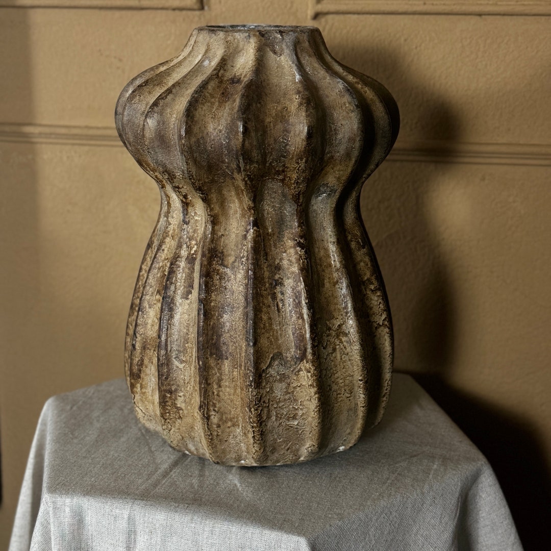 Indonesian Sculptural Vase Tall - Etsy