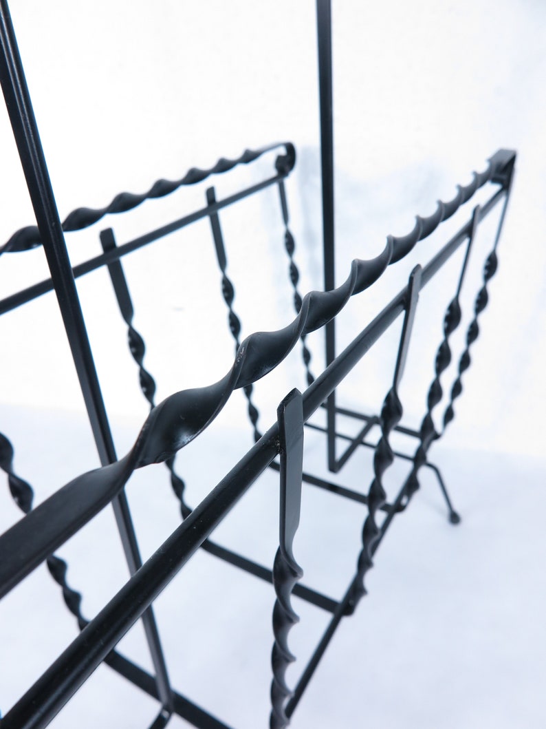 60s Newspaper Rack Wrought Iron - Etsy