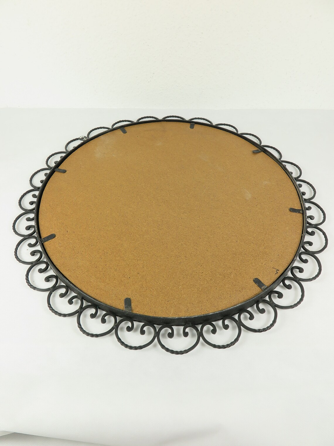70s Mirror Wrought Iron Round - Etsy