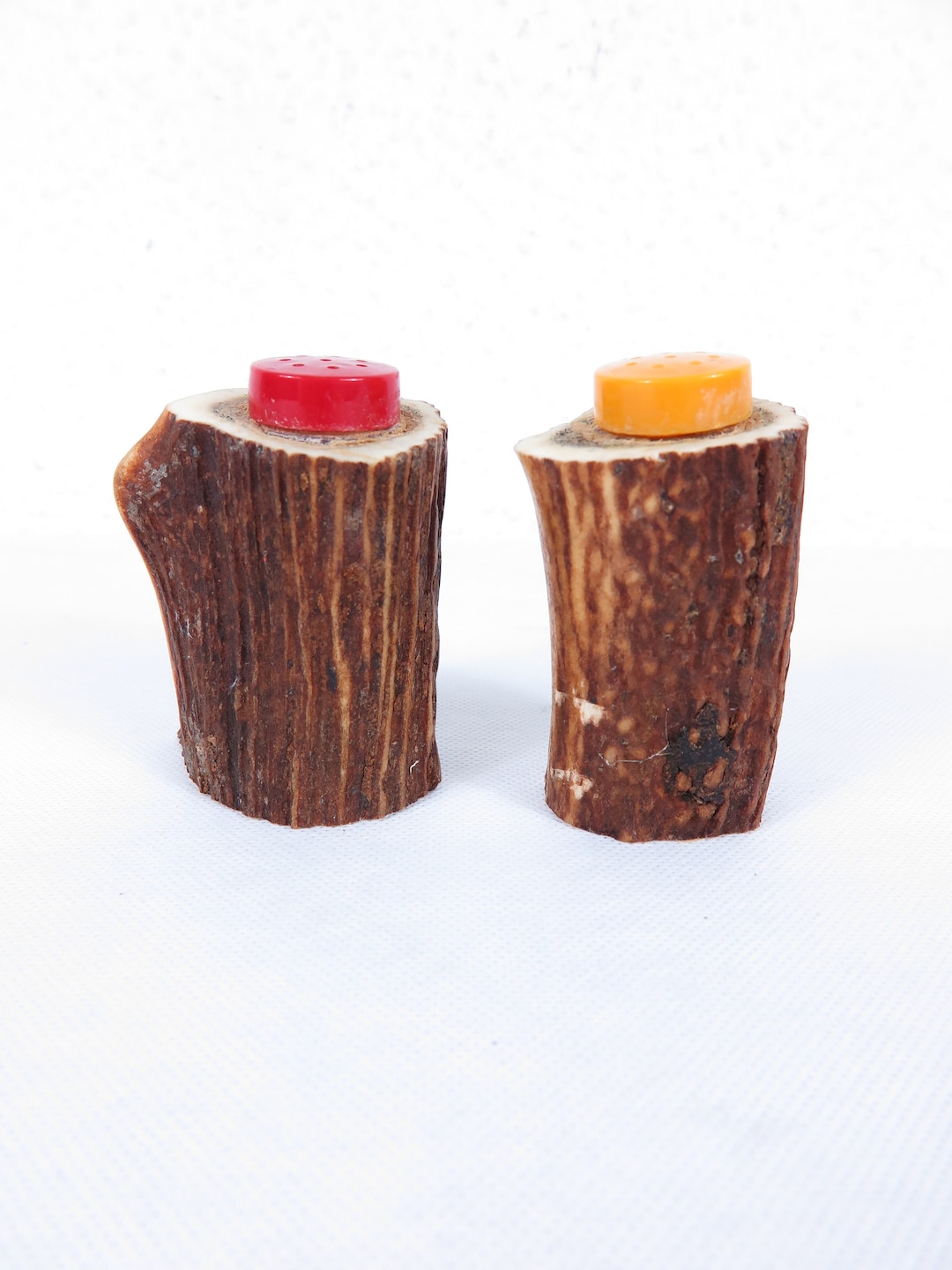 70s Salt and Pepper Shaker Staghorn - Etsy