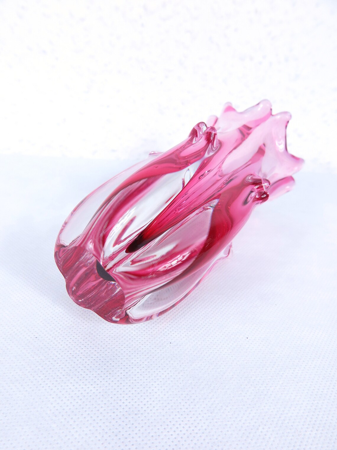 70s Vase Murrano Pink - Etsy