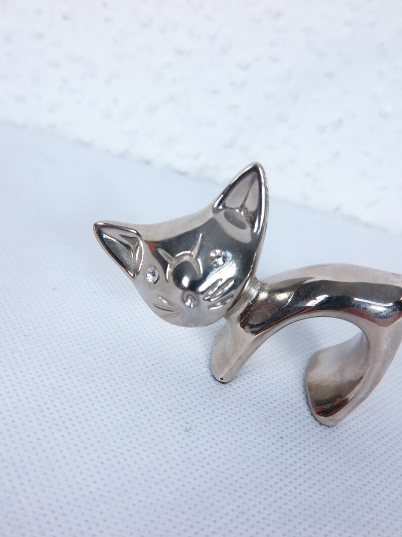 70s Cat Figure Metal - Etsy