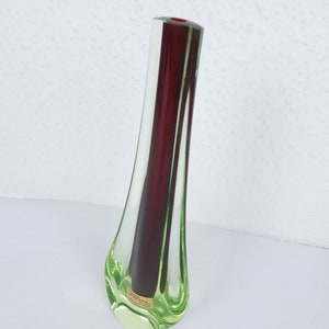 70s Glass Vase Murano - Etsy