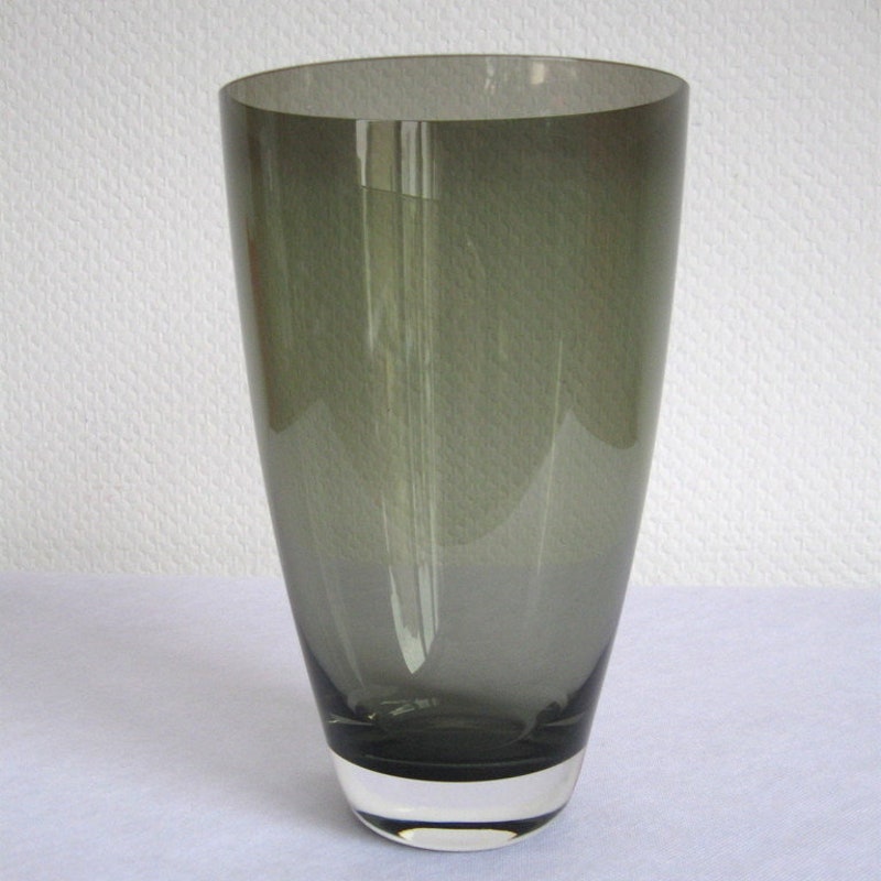 Smoked Glass Vase - Etsy UK