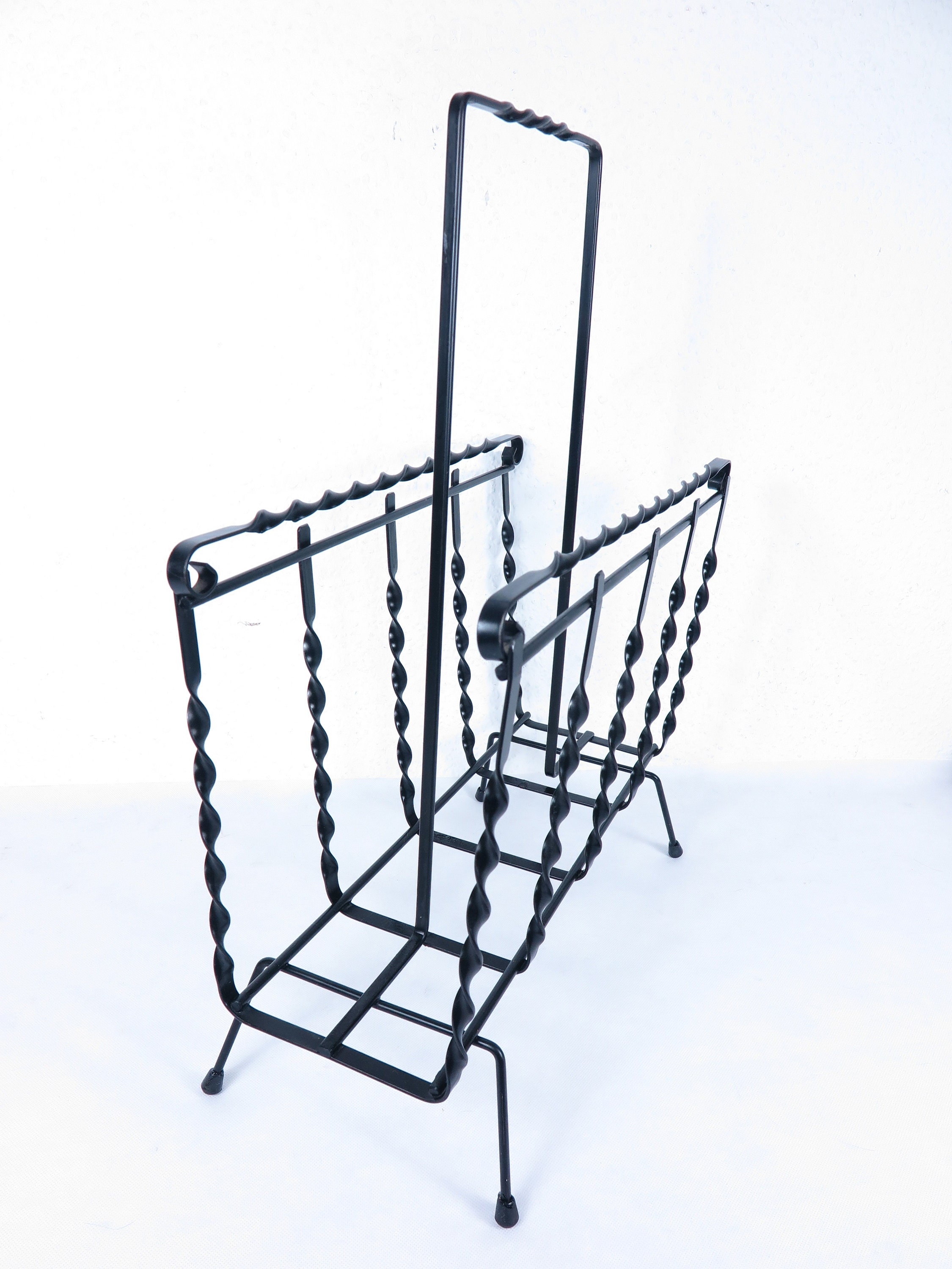 60s Newspaper Rack Wrought Iron - Etsy